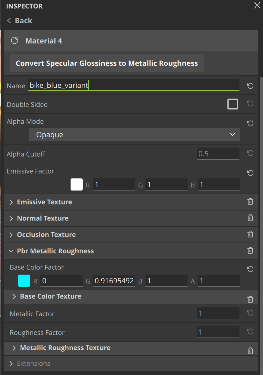 Material Variants | Gestaltor Docs